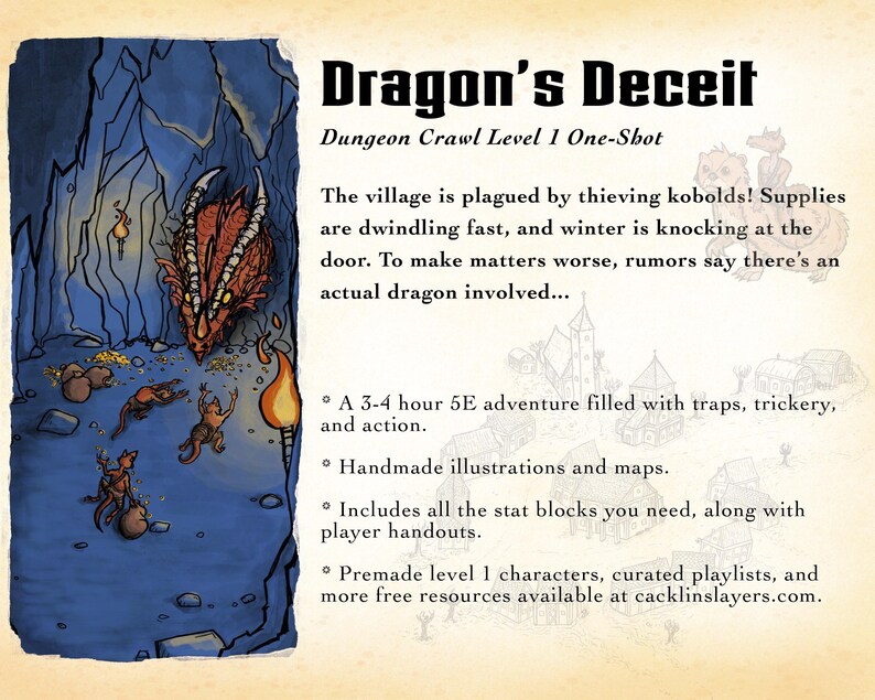 Dnd 5E Zine | Level 1 One-shot | Dragon's Deceit | Dungeons N Dragons ...