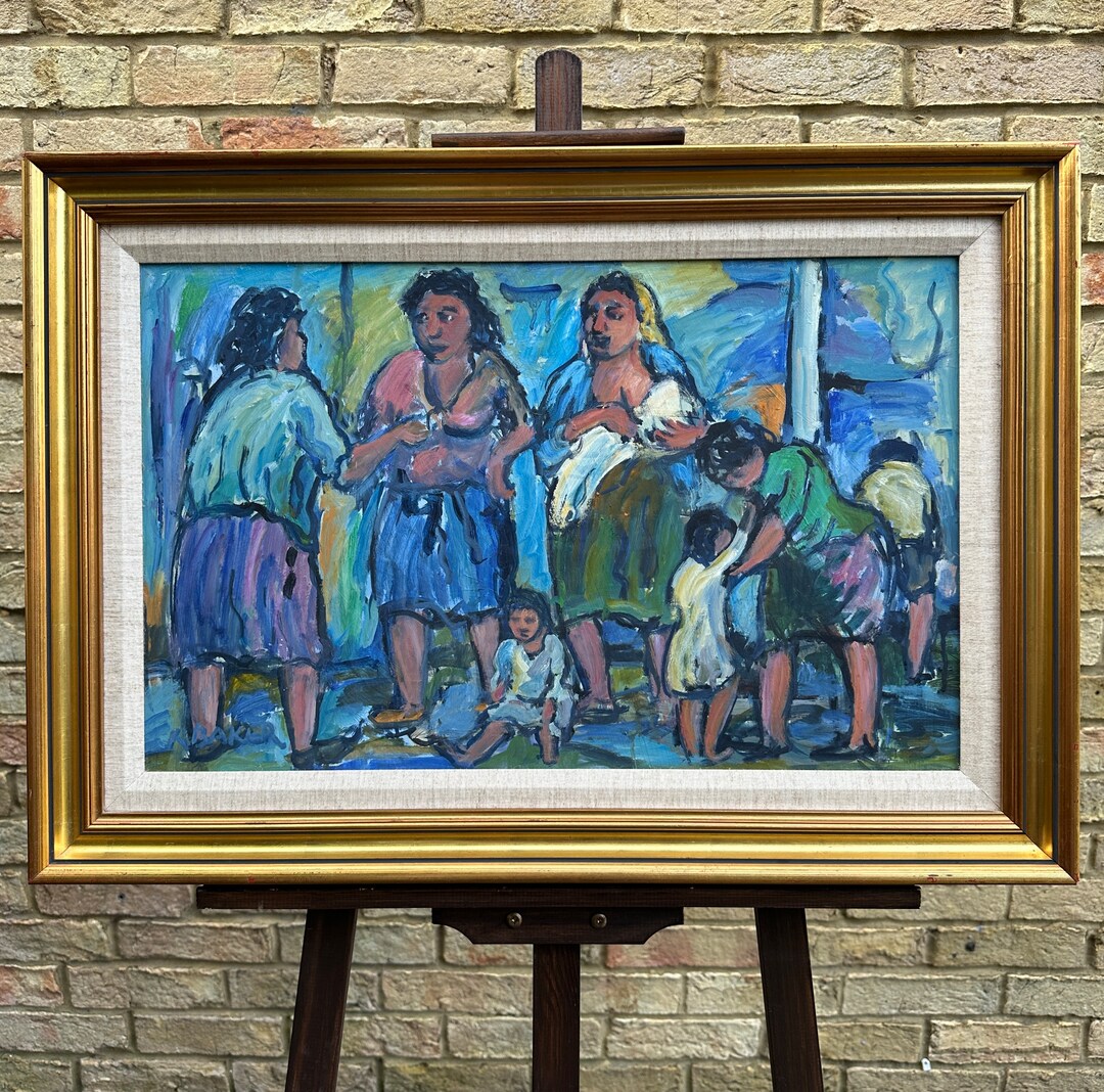 Kenneth Baker (1921-1996) Mid Century Original Framed Painting / Oil on ...