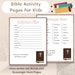 Printable Bible Activities for Kids Bible Worksheets Bundle Bible Games ...