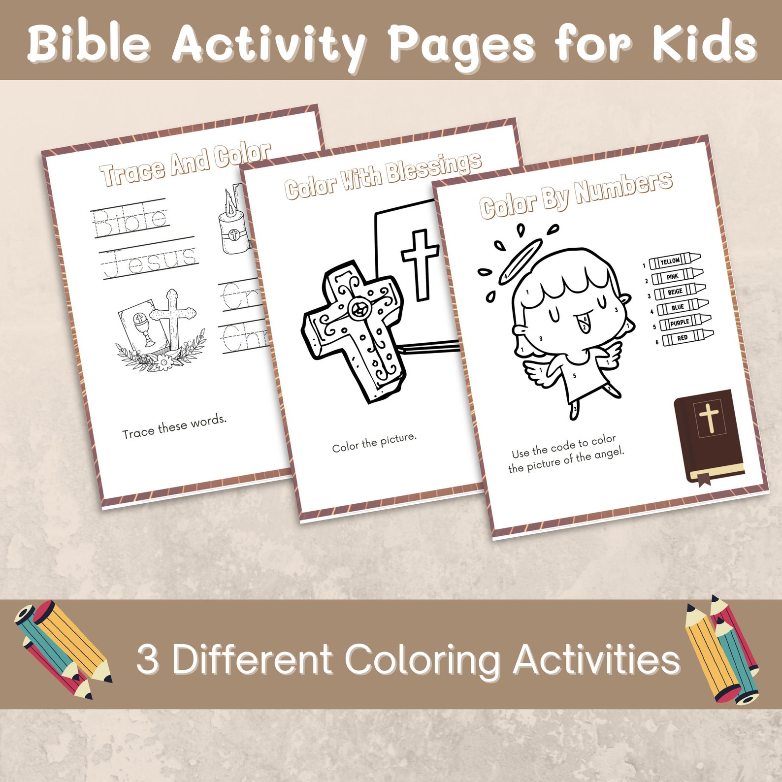 Printable Bible Activities for Kids Bible Worksheets Bundle Bible Games ...