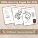 Printable Bible Activities for Kids Bible Worksheets Bundle Bible Games ...