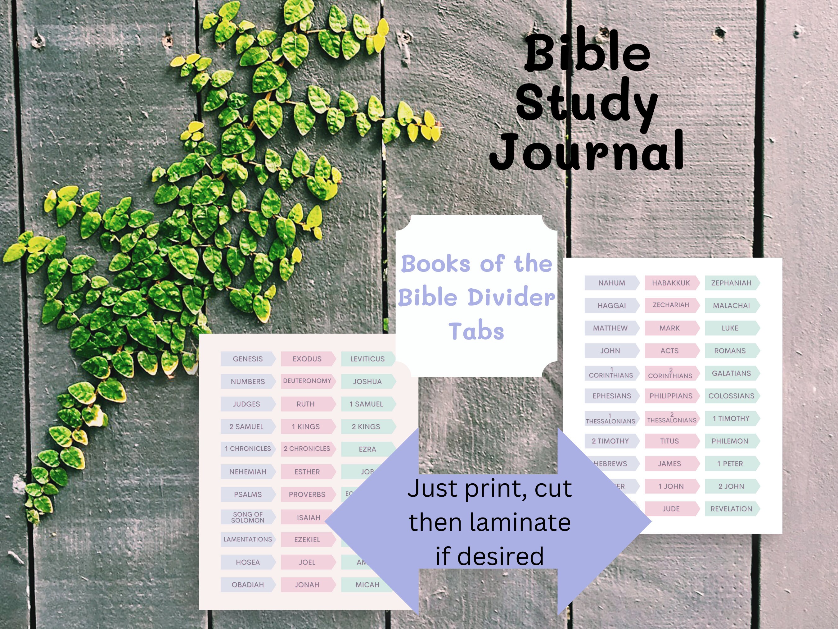 Printable Bible Study Journal Downloadable PDF Daily Prayer Logs Verse ...