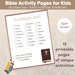 Printable Bible Activities for Kids Bible Worksheets Bundle Bible Games ...