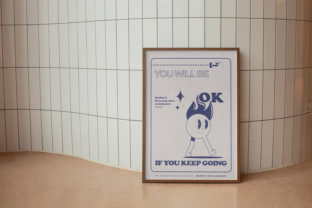 Keep Going Poster A3 30's Vintage - Etsy