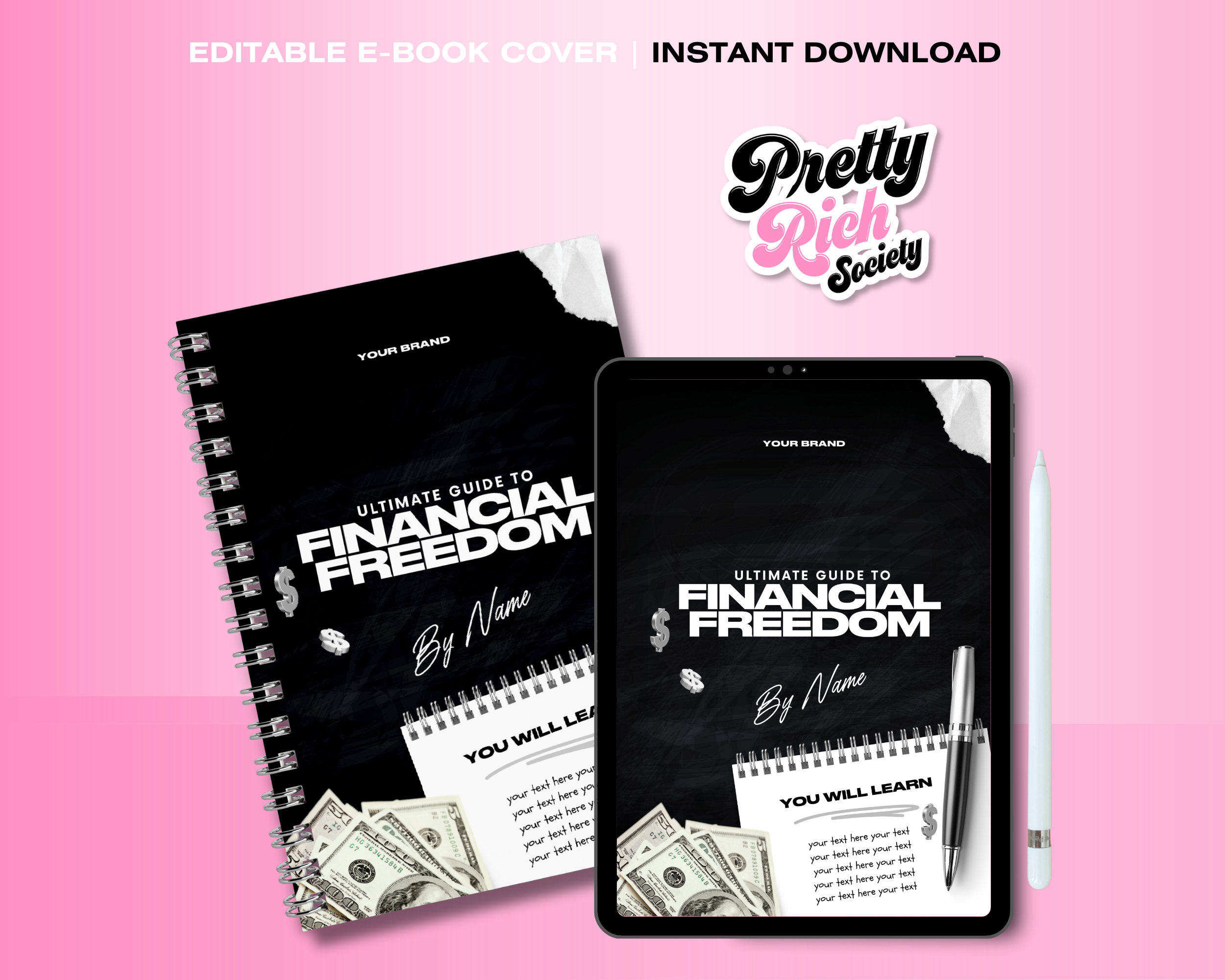 Ebook Cover, Planner Cover, Ebook Cover Template, DIY Ebook Cover ...
