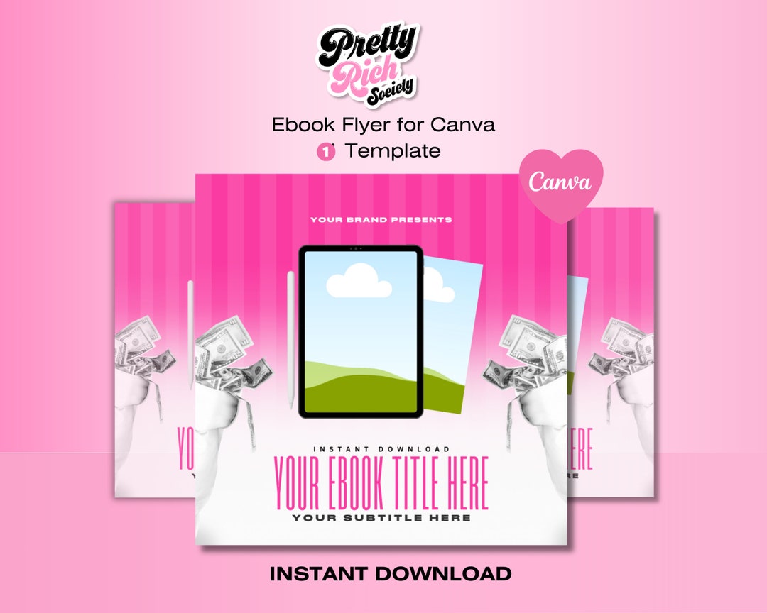 DIY Ebook Flyer Template, Canva Ebook Flyer Design, Ebook Cover - Etsy