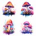 Mushroom Watercolor Clipart PNG | Digital Art - Etsy