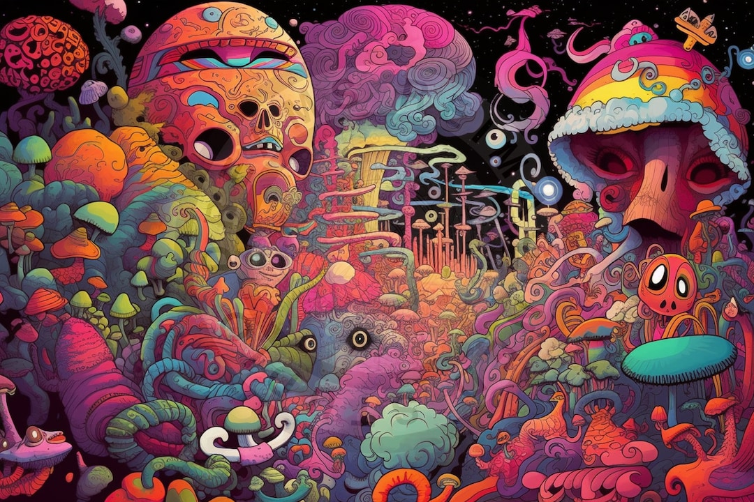 Psychedelic Modern Society Psychedelic PNG - Etsy