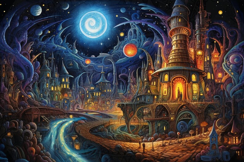 Psychedelic Time and Space | Psychedelic PNG - Etsy