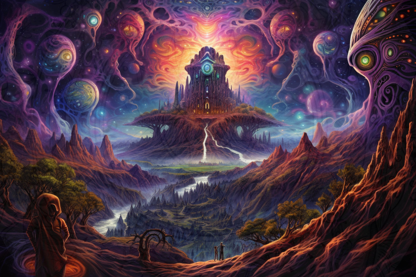 Psychedelic Ancient Alien World Wallpaper | Midjourney Art - Etsy