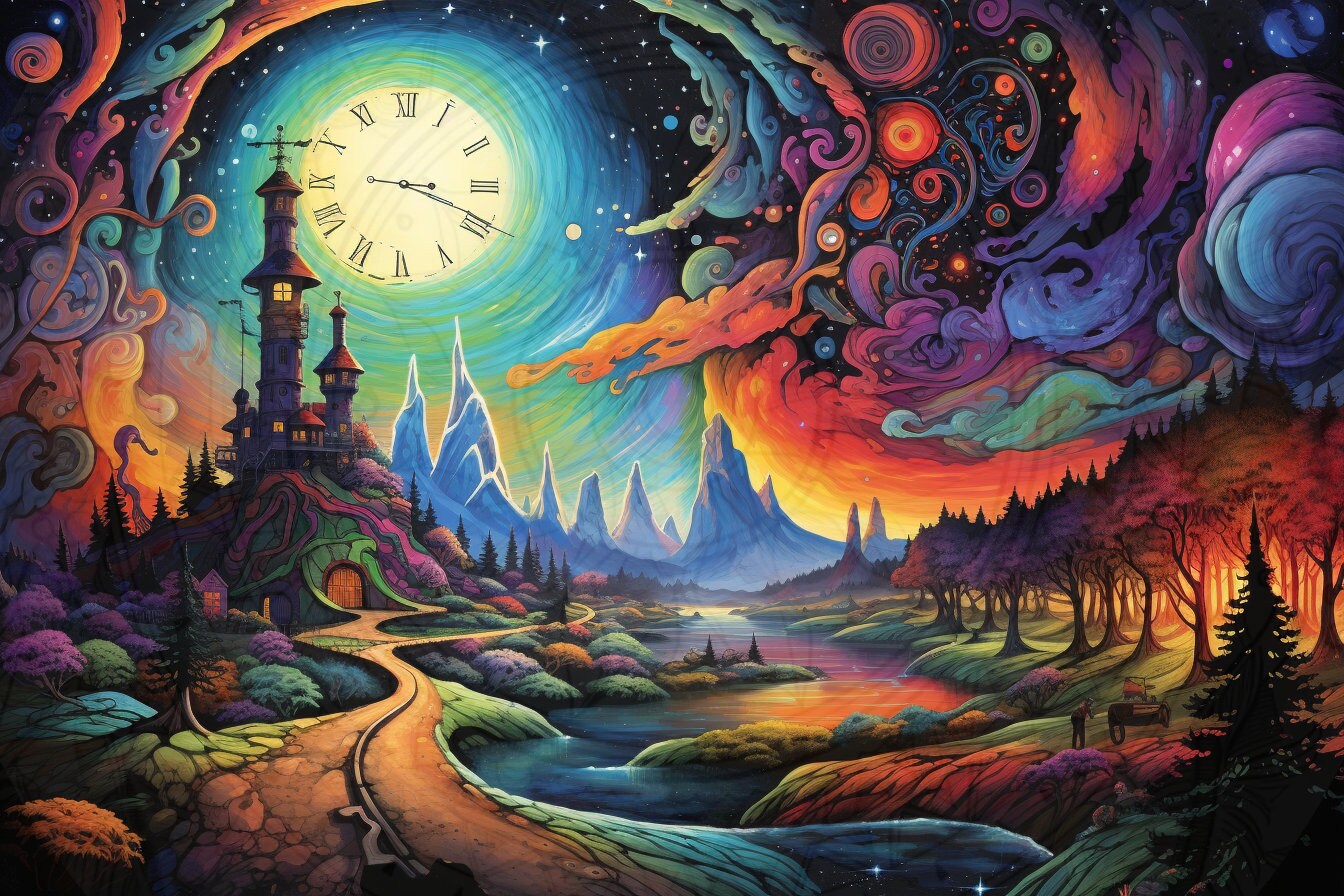 Psychedelic Time and Space | Psychedelic PNG - Etsy