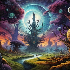 Psychedelic Time and Space | Psychedelic PNG - Etsy