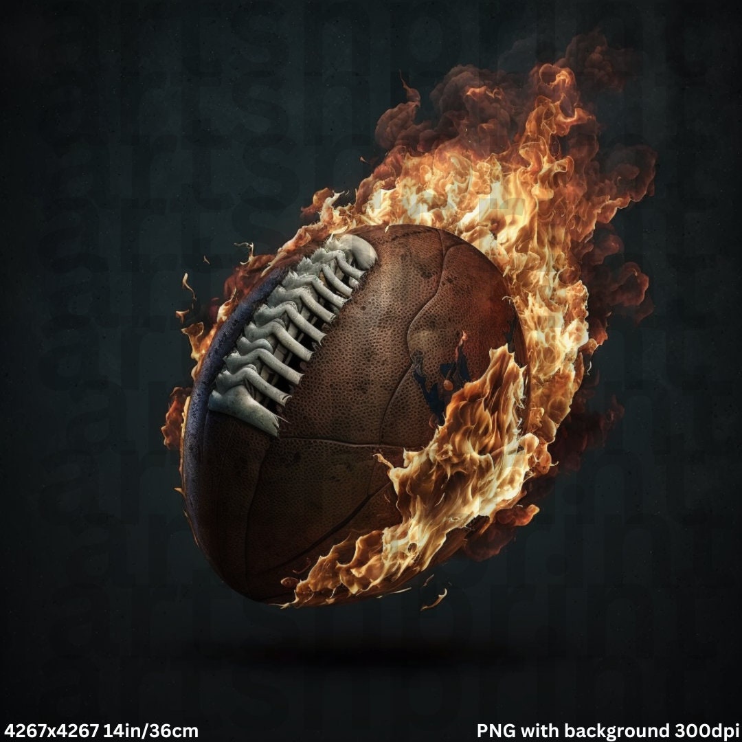 Football Fireball PNG: Flames Sublimation Design (digital Download) - Etsy