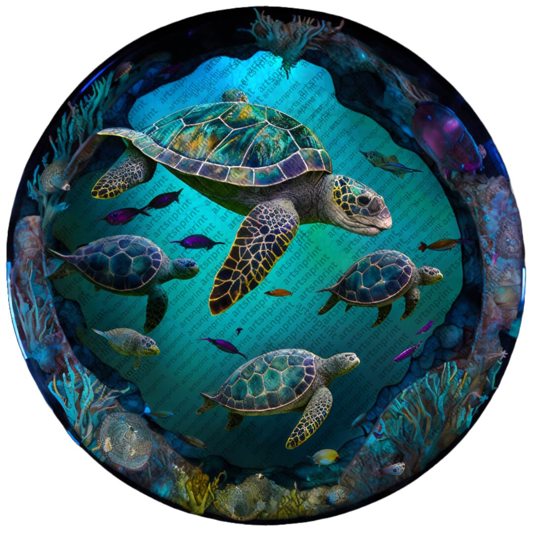 Sea Turtles PNG: Sublimation Design Template (digital Download) - Etsy