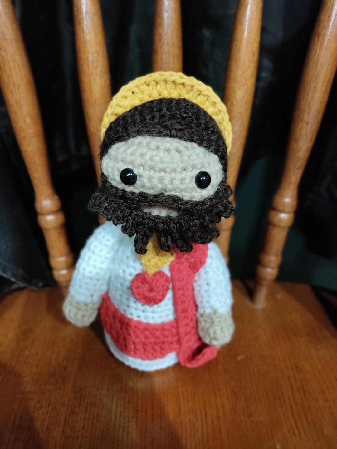 Crocheted Sacred Heart Jesus Amigurumi - Etsy