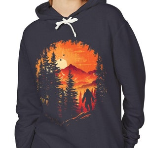 Bigfoot Hoodie, Yeti Sweatshirt, Sasquatch Sweater, Unisex Lightweight ...