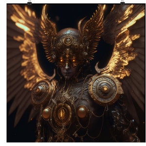 Steampunk Angel Poster, Angel Poster, Steampunk Style, Christian Poster ...