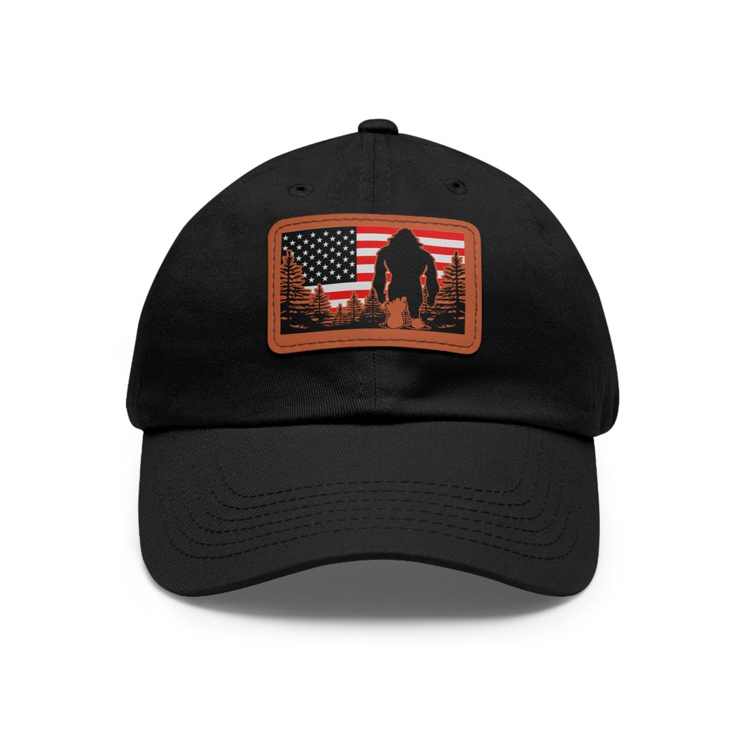 Patriotic Bigfoot Cap Sasquatch Yeti Patch, Americana Baseball Cap ...
