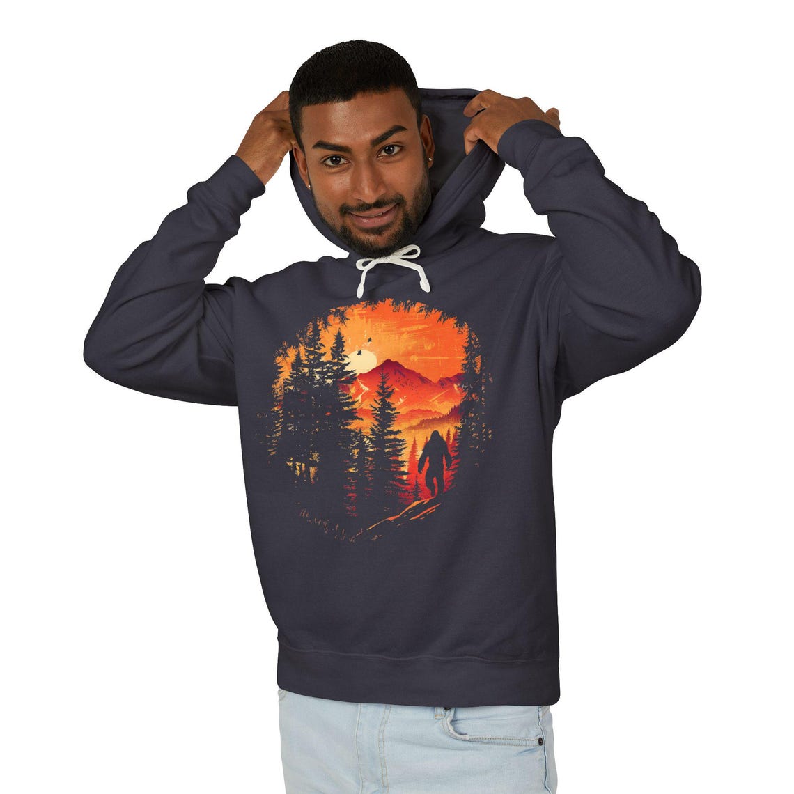 Bigfoot Hoodie, Yeti Sweatshirt, Sasquatch Sweater, Unisex Lightweight ...