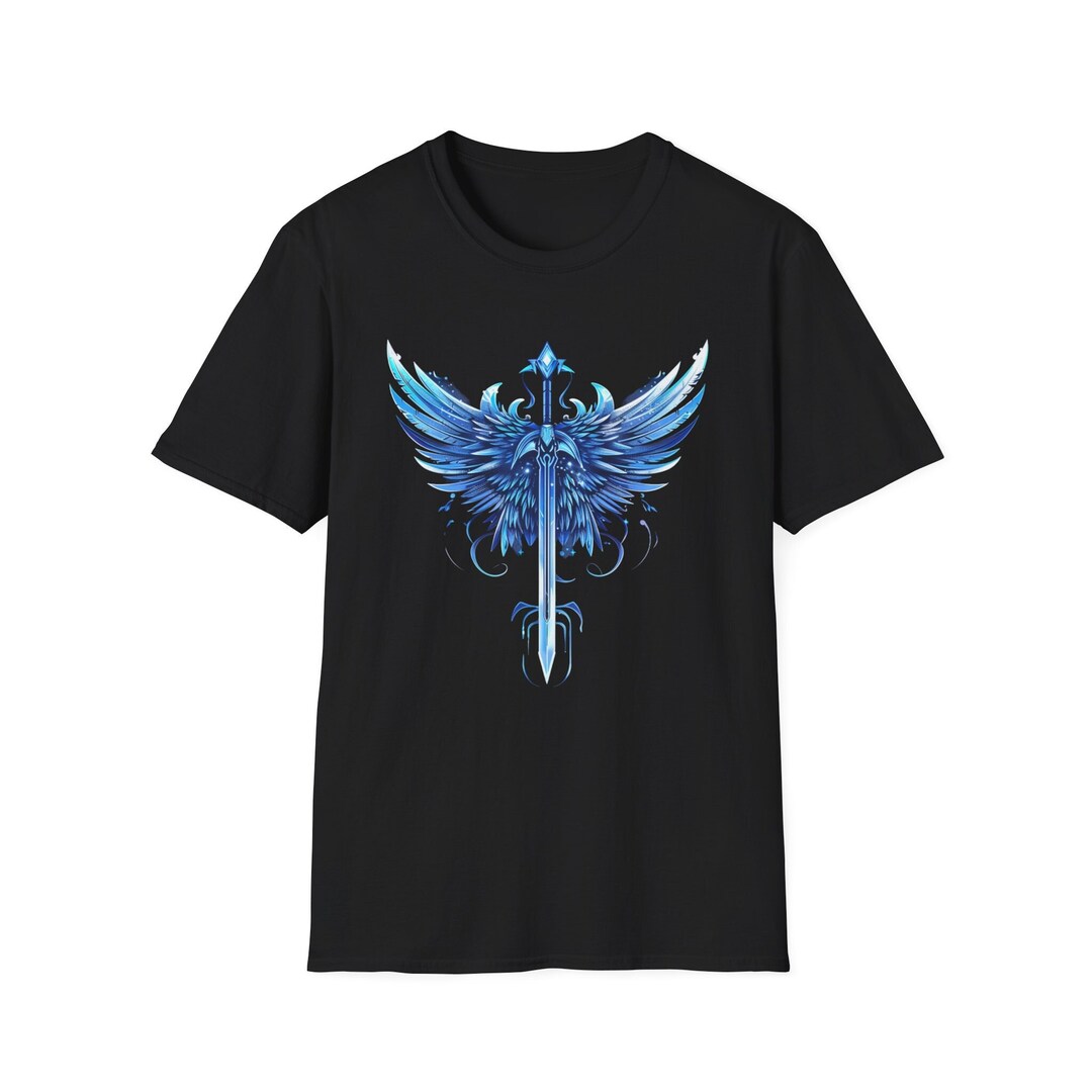 Sword With Wings T-shirt, Angel Wings T-shirt, Warrior Shirt, Sword T ...