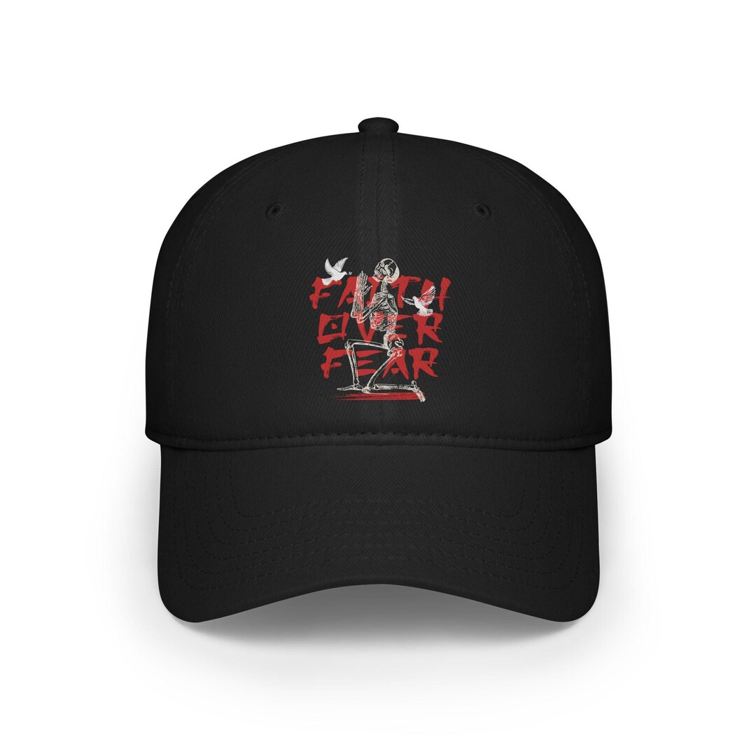 Faith Over Fear Low Profile Baseball Cap, Skeleton Hat Halloween ...