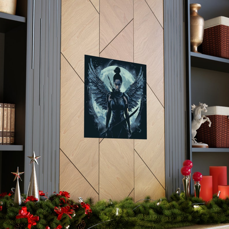 Valkyrie Poster, Warrior Angel, Beautiful Woman Warrior, Poster, Matte ...