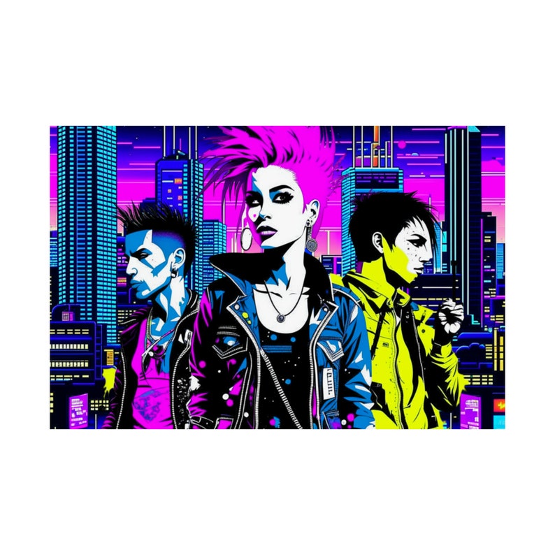 Cyberpunk Poser, Punk Poster, Pixel City Backround, Anarchy Poster ...