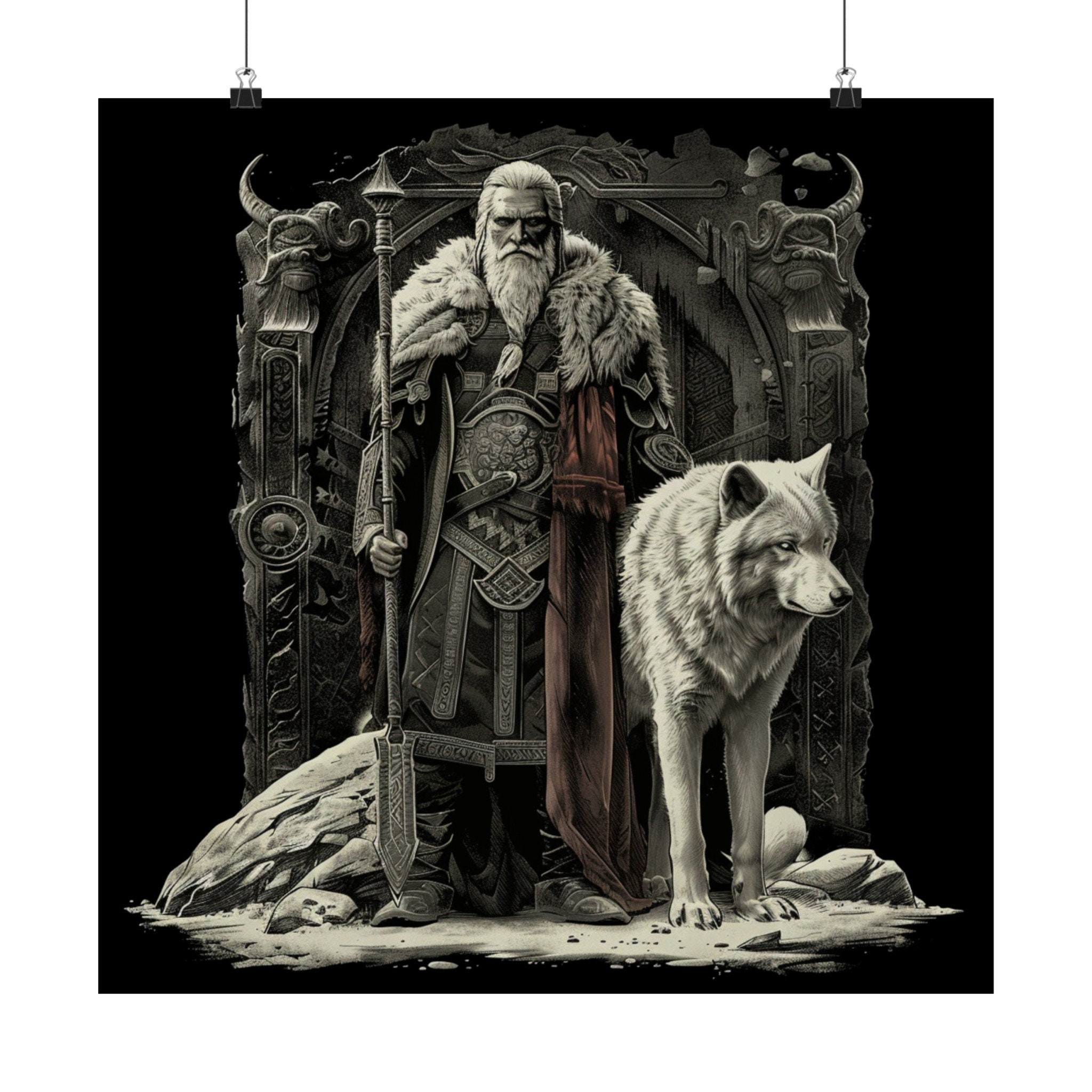 Viking Poster, Odin Poster, Norse Mythology Poster, the Old Gods, Matte ...