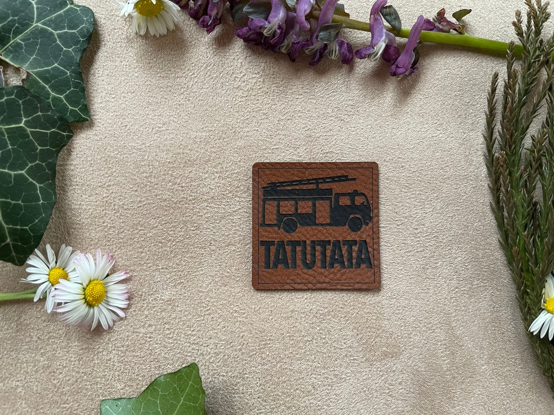 Leather Label 62 Fire Department, Label, Artificial Leather, Patch ...