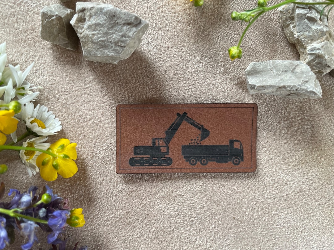 Leather Label 126 Excavator, Truck, Tipper, Construction Site ...