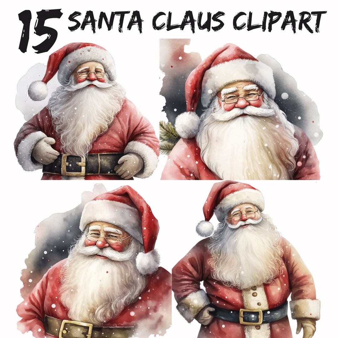 15 Santa Claus Clipart Classic Christmas, High Quality PNG, Festive ...