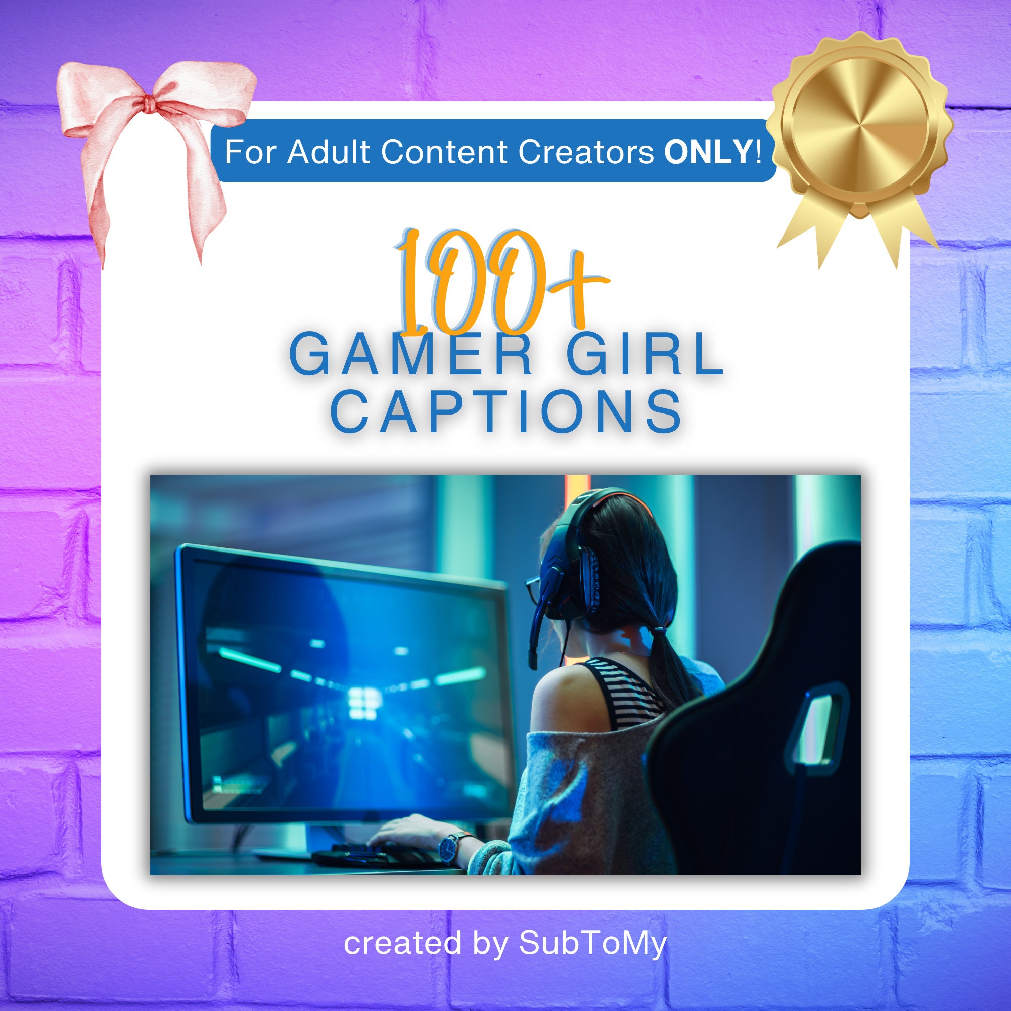 100+ Gamer Girl Captions for Onlyfans, Reddit, Social Media, Etc. - Etsy