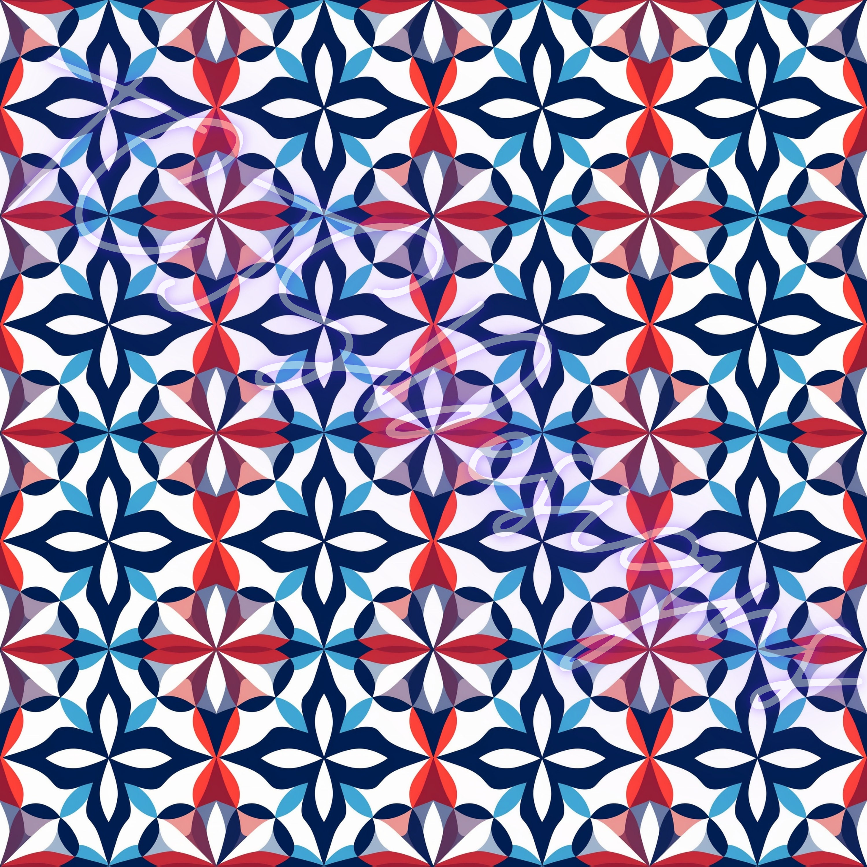 Seamless Patterns, Digital Paper, 4th of July, Red White and Blue ...