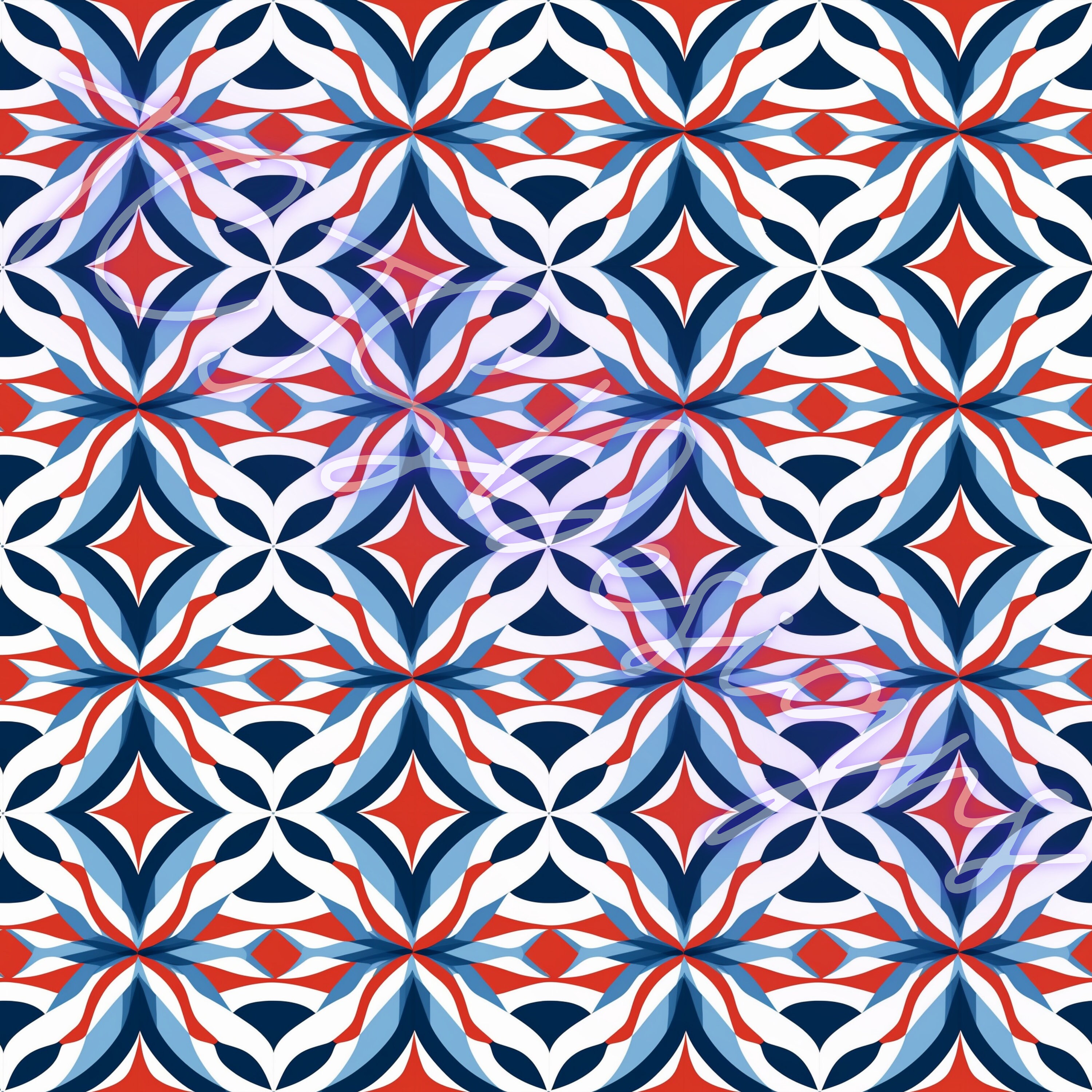 Seamless Patterns, Digital Paper, 4th of July, Red White and Blue ...