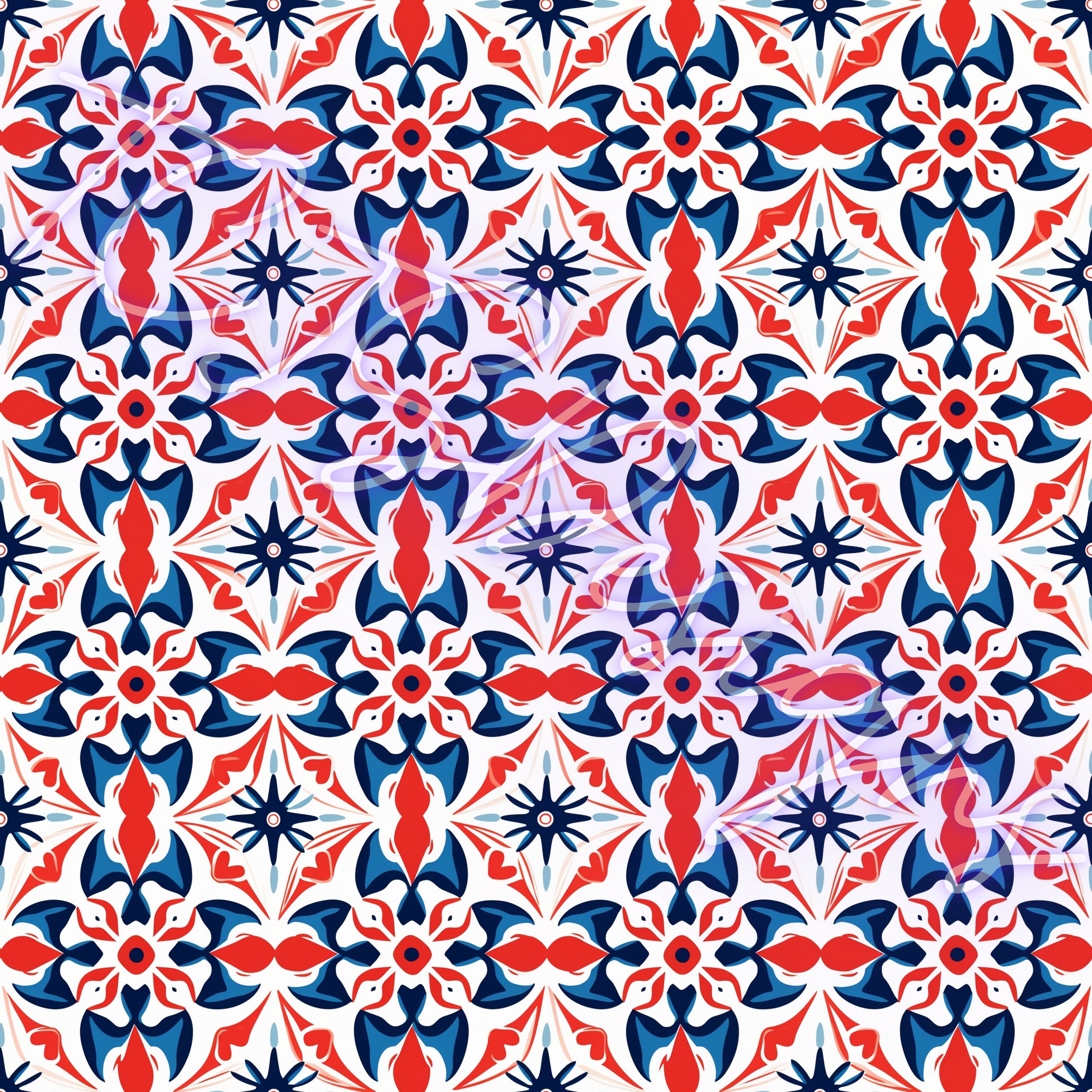 Seamless Patterns, Digital Paper, 4th of July, Red White and Blue ...