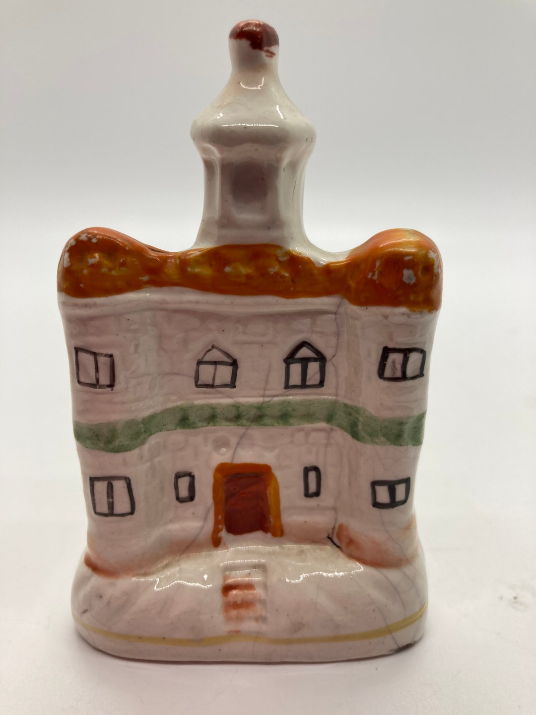 Antique Victorian Staffordshire Potteries Flatback Ornament of A ...