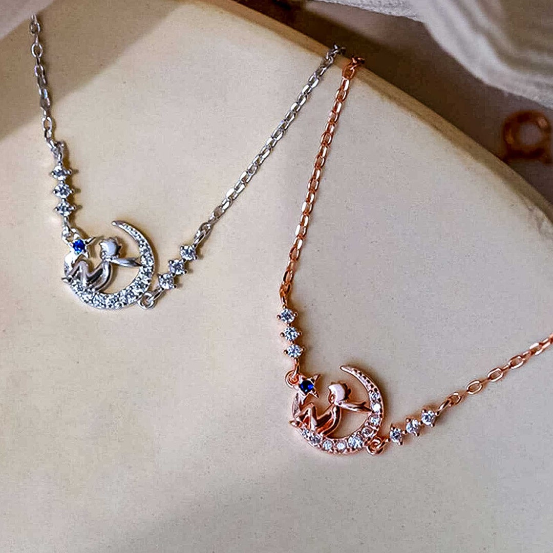 The Little Prince Moon Necklace Silver Little Prince - Etsy