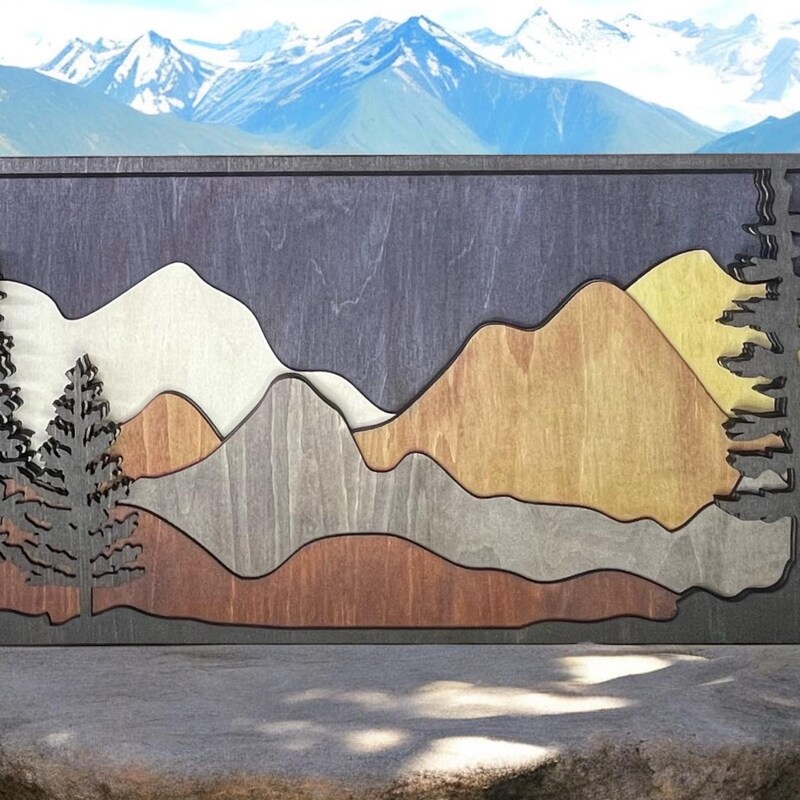 Mountain Cut Out - Etsy