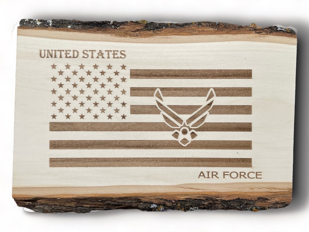 Military Planks on Live Edge Wood Air Force - Etsy