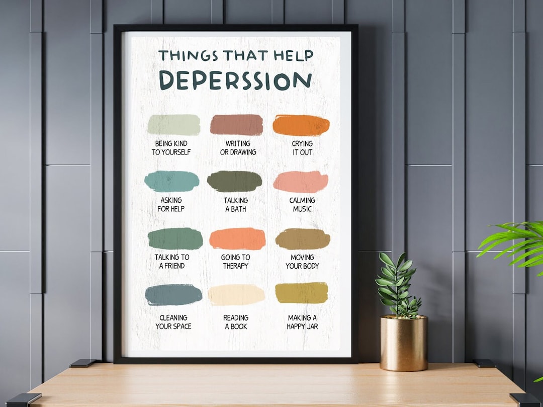 Depression Digital Poster, Mental Health Poster, Instant Download ...