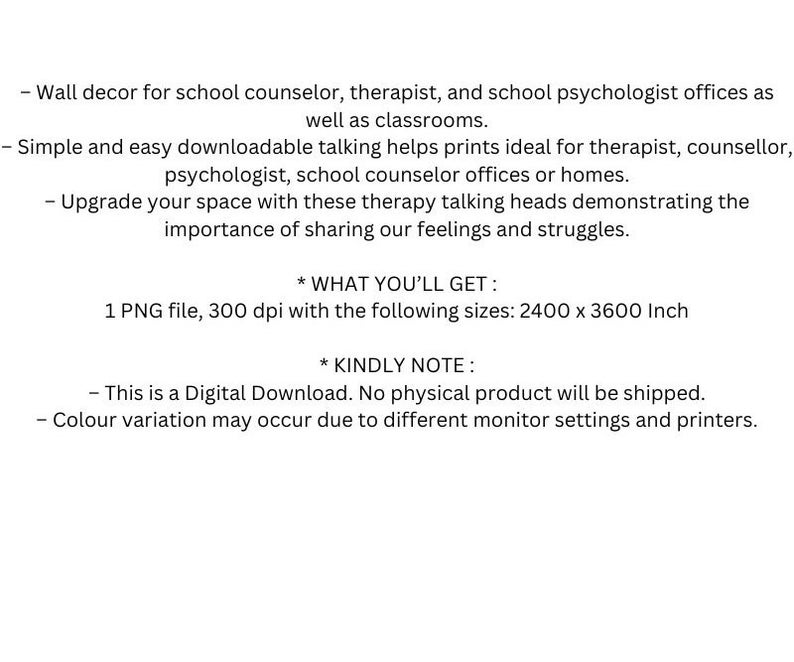 Mental Health Therapy, Digital Download, Therapy Poster, Counselor Wall ...