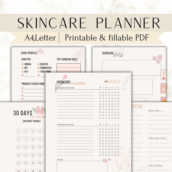 Skincare Journal - Etsy