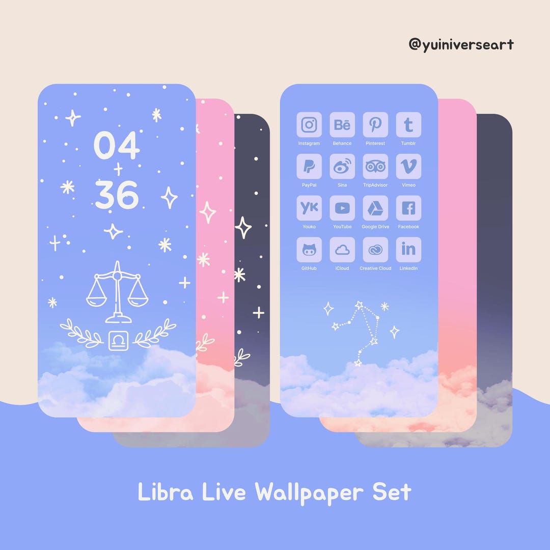 Libra Live Wallpaper – Zodiac Animated Lock & Home Screen - Etsy