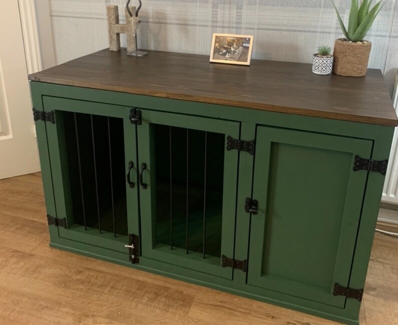 Wooden Dog Crate With Storage Cupboard - Etsy UK
