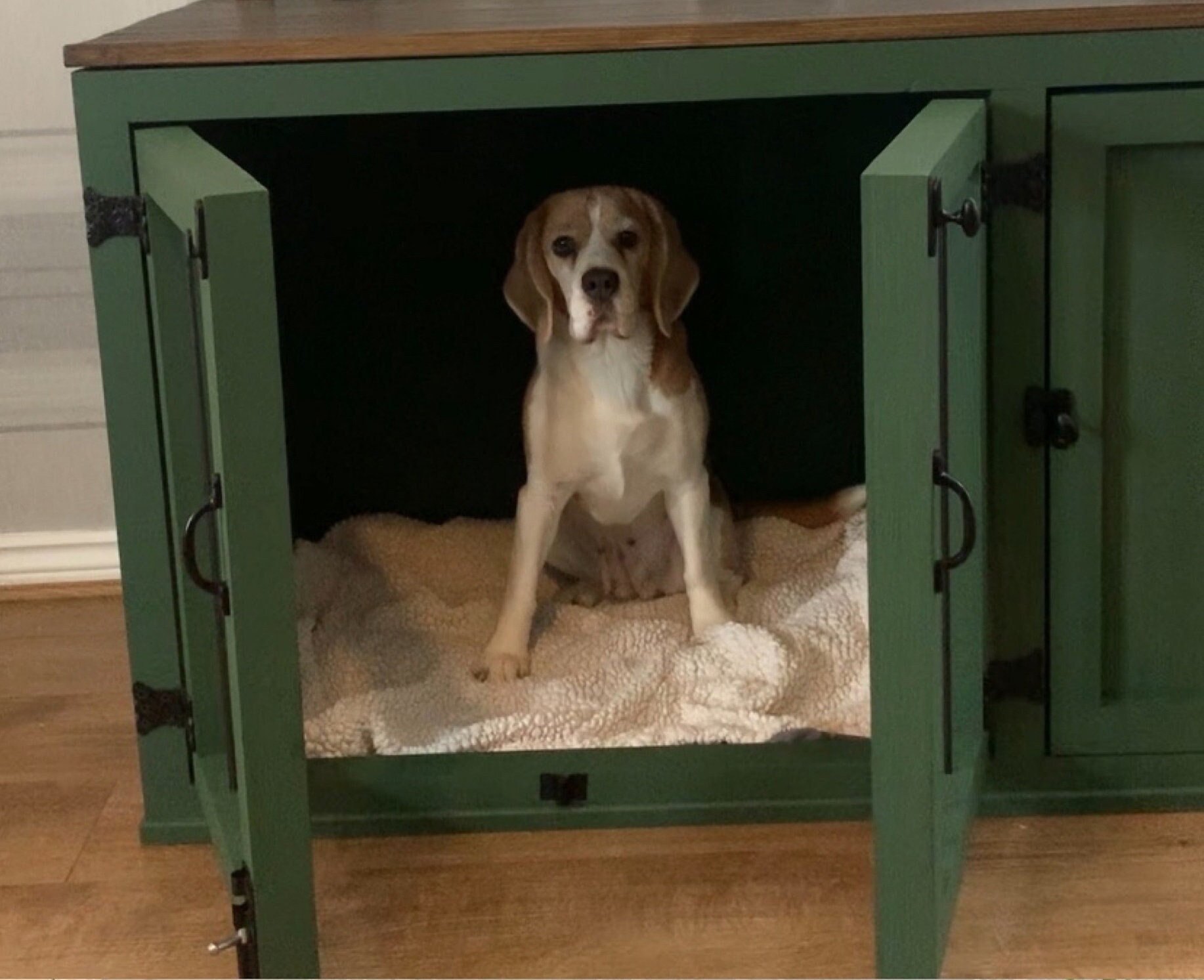 Wooden Dog Crate With Storage Cupboard - Etsy UK