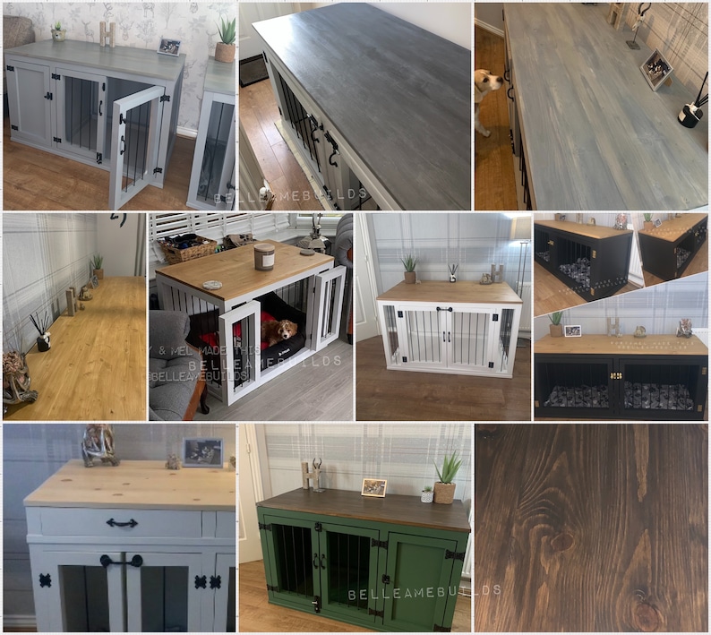 Wooden Dog Crate With Storage Cupboard - Etsy UK