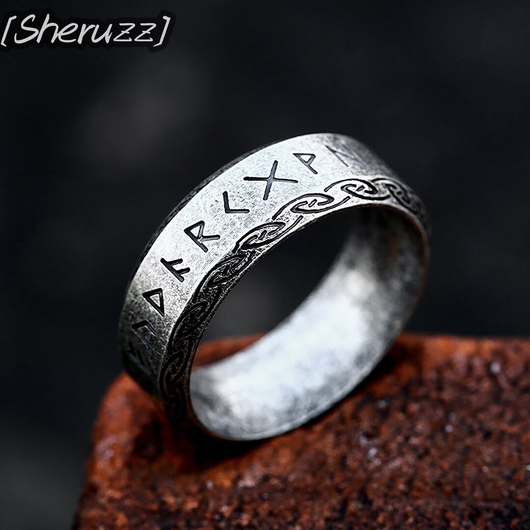 Nordic Runes Rings Black Ring Rings Vintage Antique Rings - Etsy