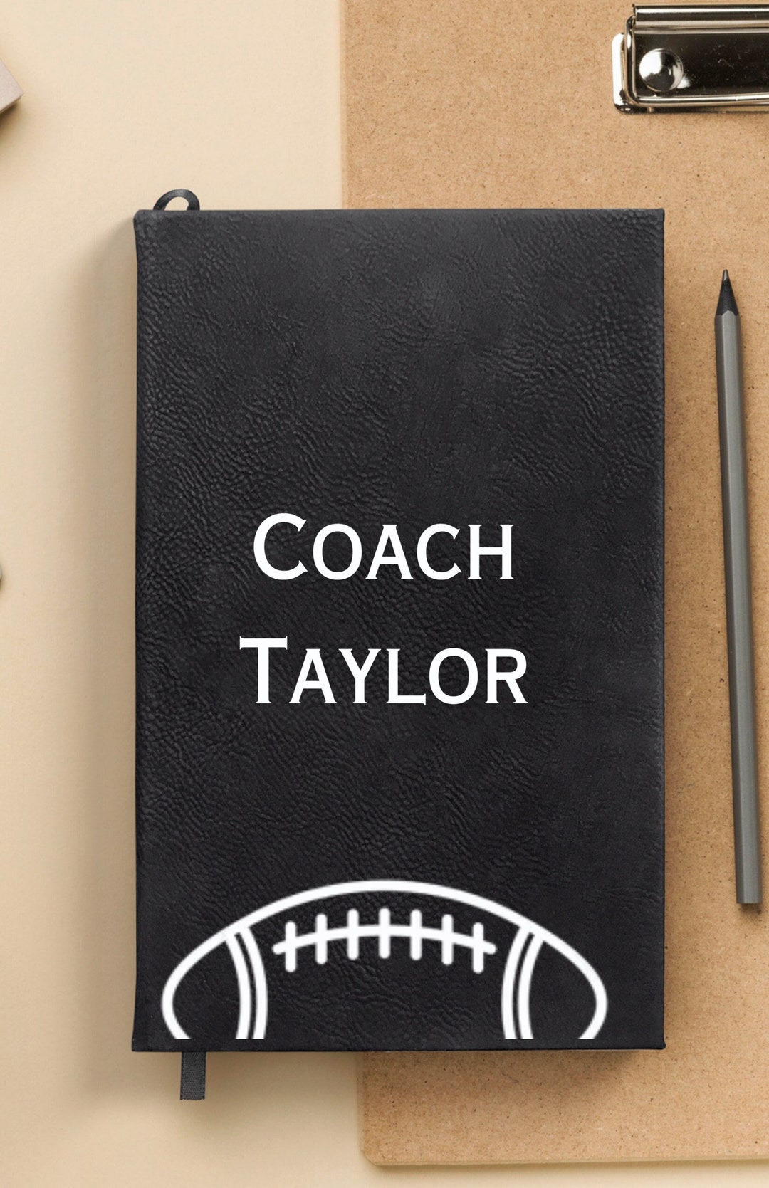 Football Coach Journal, Personalized Football Coach Gift, Coach Gift ...