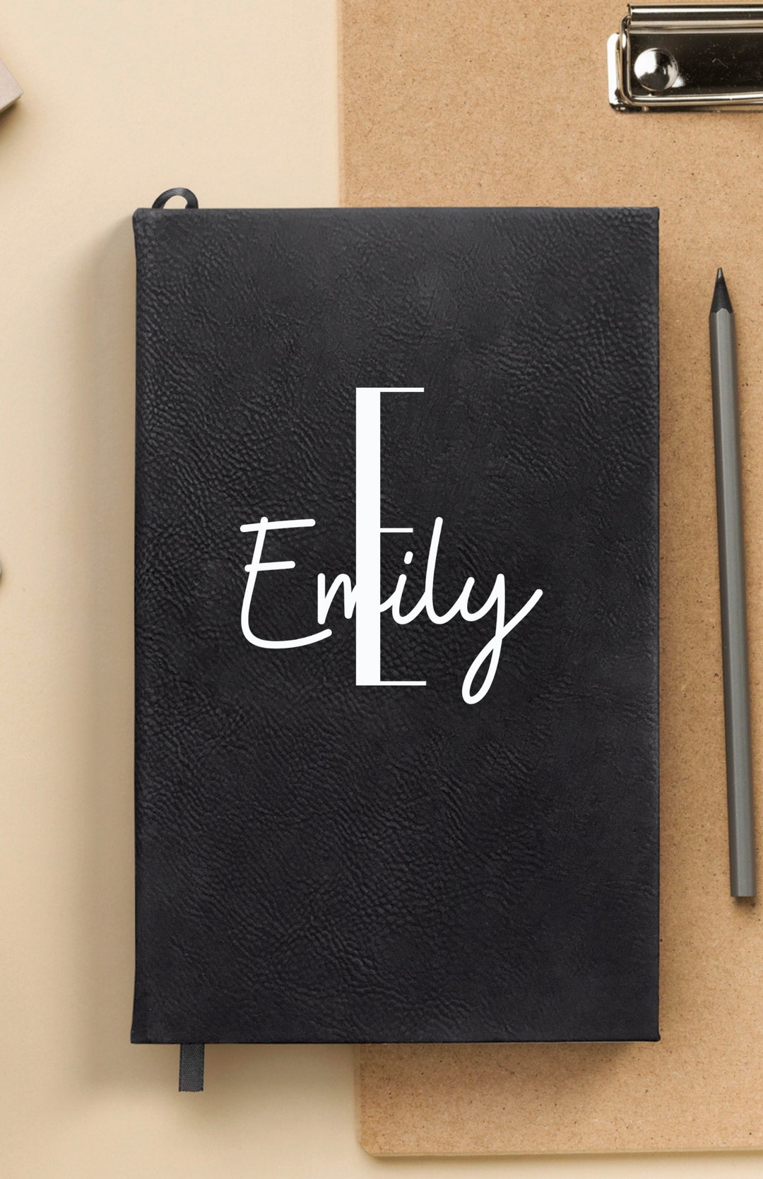 Monogram Journal for Woman, Custom Leather Journal, Personalized ...