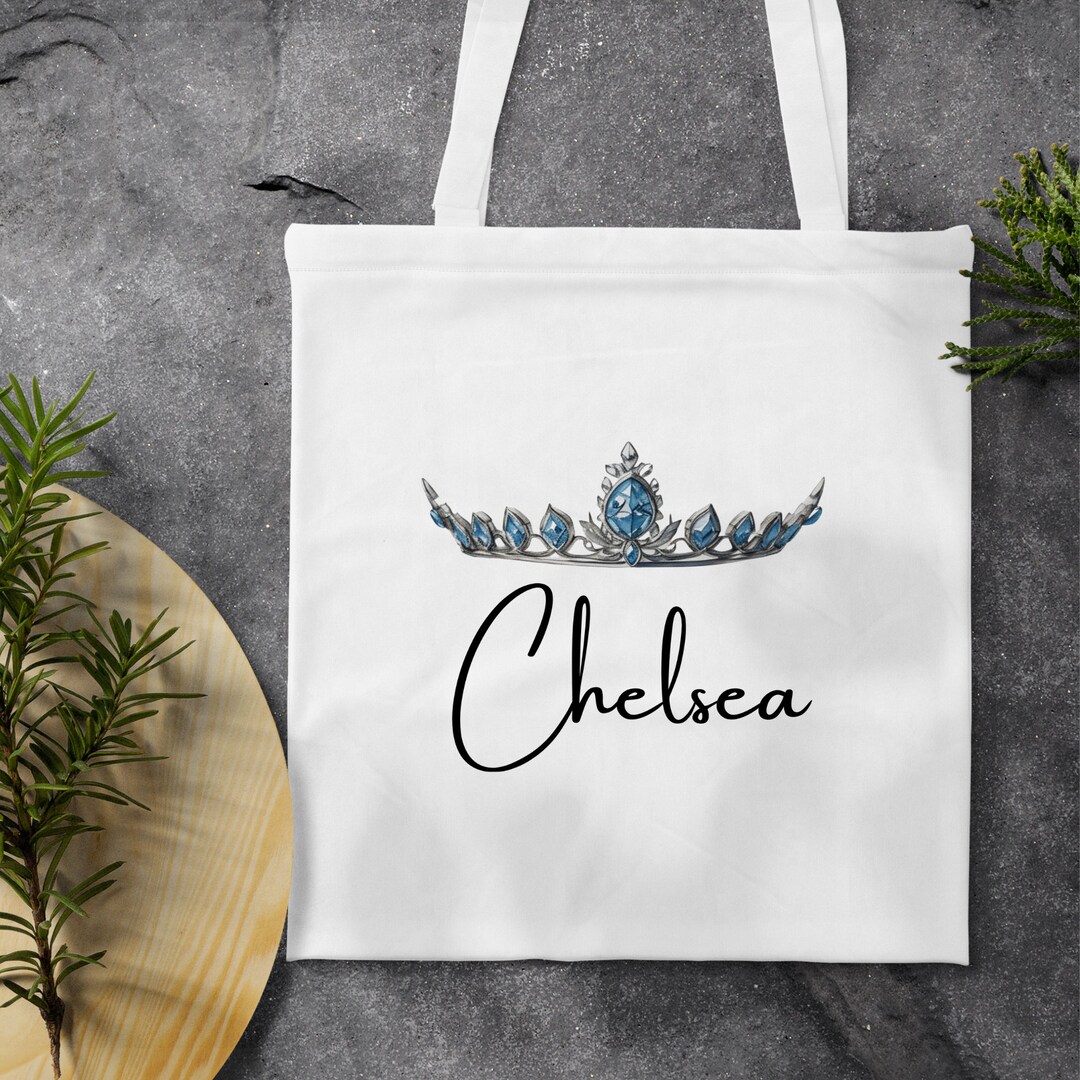 Personalized Princess Tote Bag, Kids Name Tote Bag, Custom Name Book ...